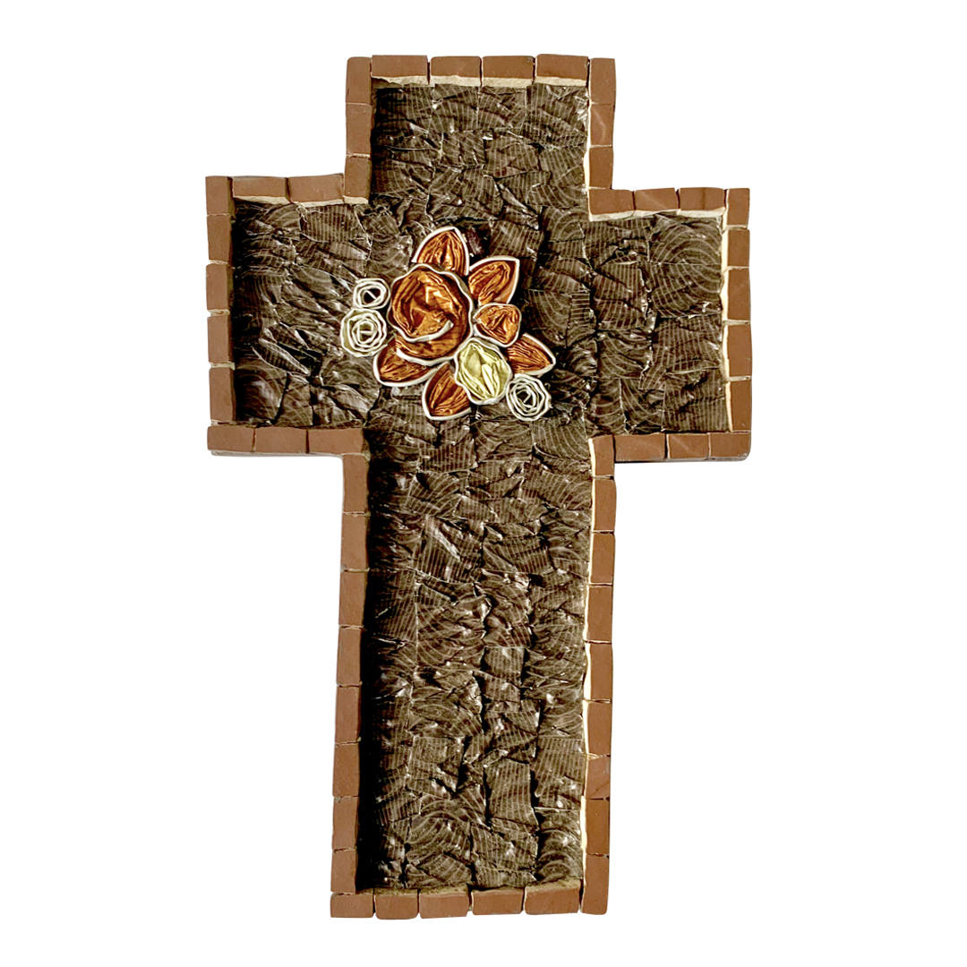 Large Mosaic Cross - Coffee Capsule (A) - NVC Foundation - A Philippine ...