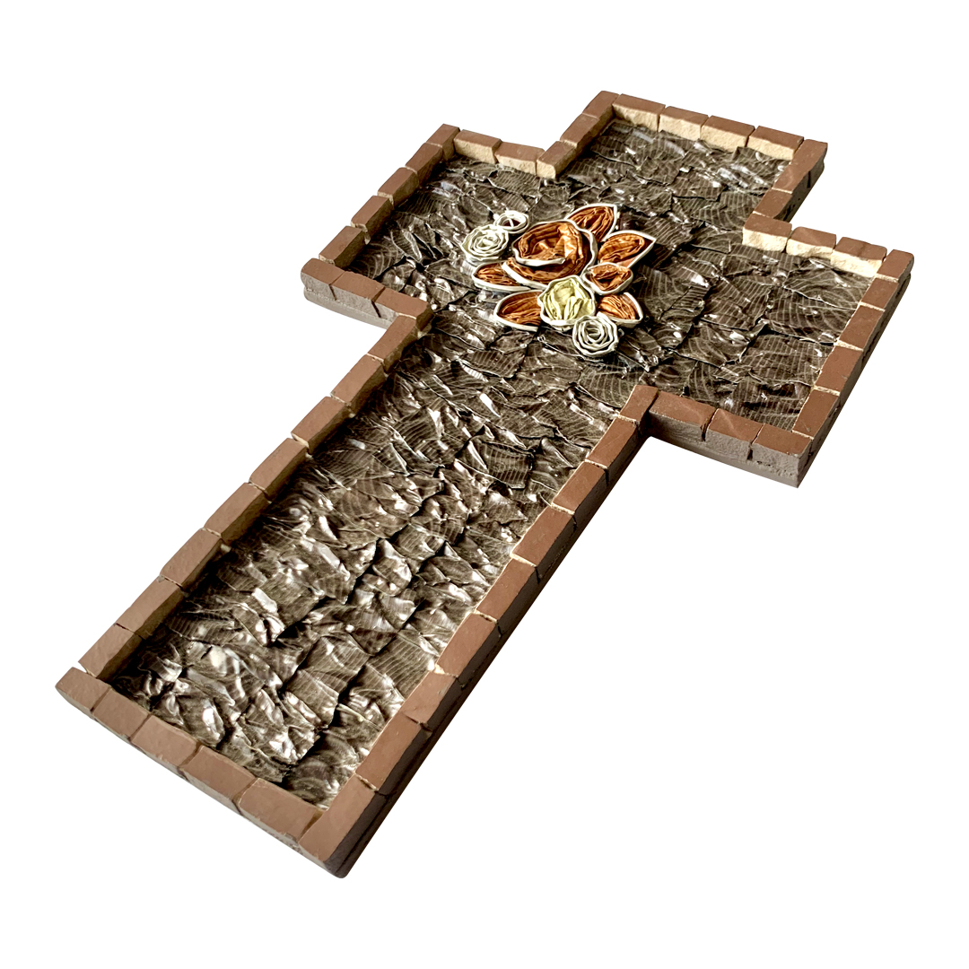Large Mosaic Cross - Coffee Capsule (A) - NVC Foundation - A Philippine ...