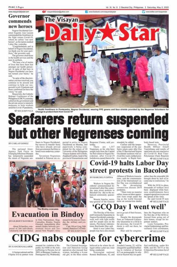 Visayan Daily Star: Health Frontliners in Pontevedra, Negros Occidental ...