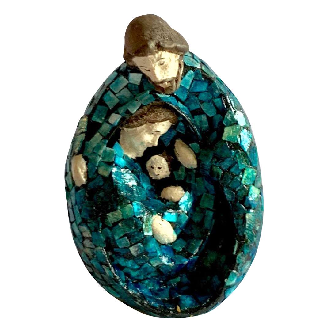 Egg-shaped Nativity - Capiz Shell (Lapiz Lazuli) - NVC Foundation - A ...