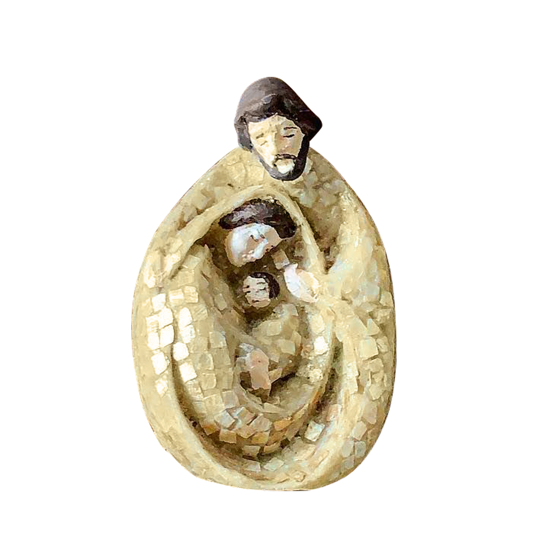 Egg-shaped Nativity - Capiz Shell (White) - NVC Foundation - A ...