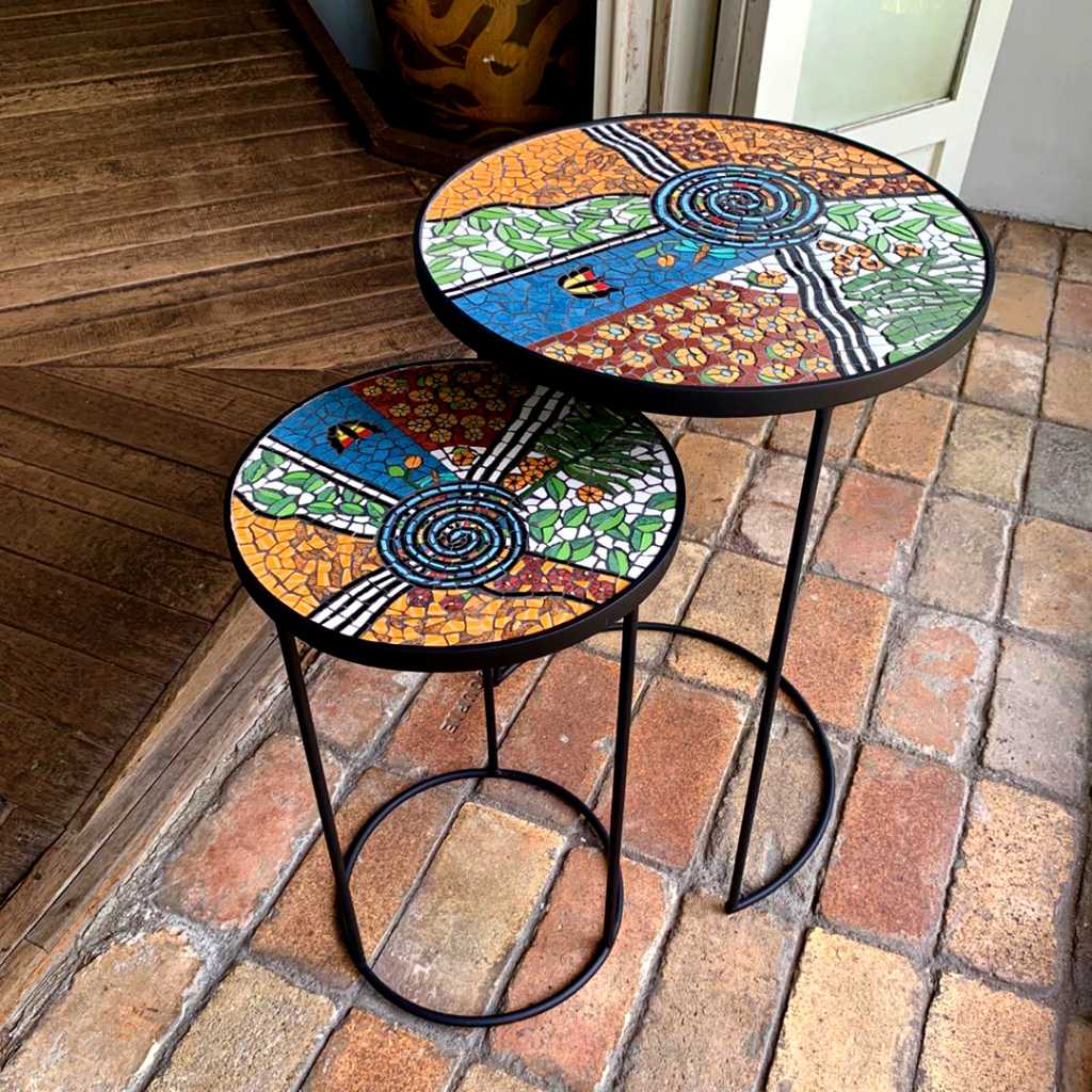 "Batik A" Mosaic Nesting Tables - NVC Foundation - A Philippine Charity