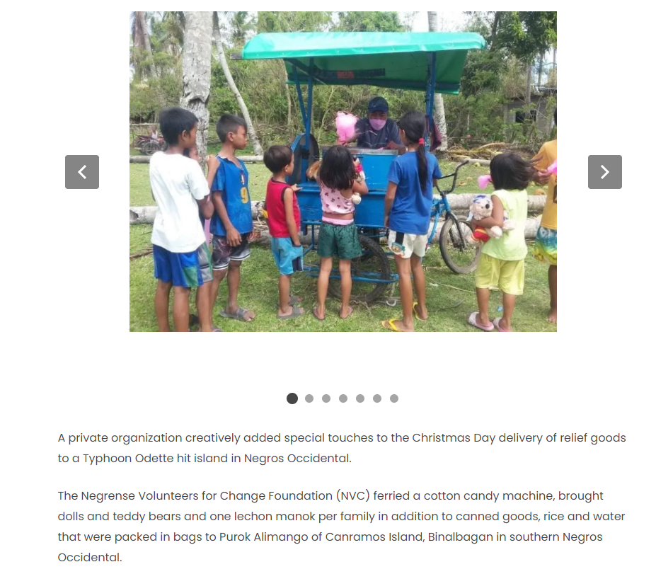 Digicast Negros: NVC adds Christmas touch to aid in typhoon-hit island ...