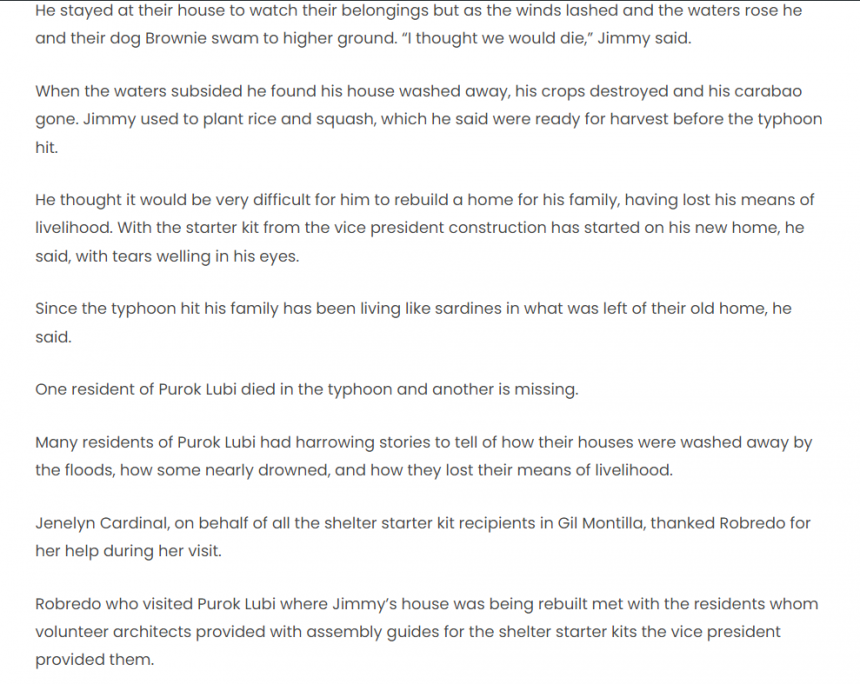 Digicast Negros - Typhoon Victims Thank Leni for Houses, New Lease on ...