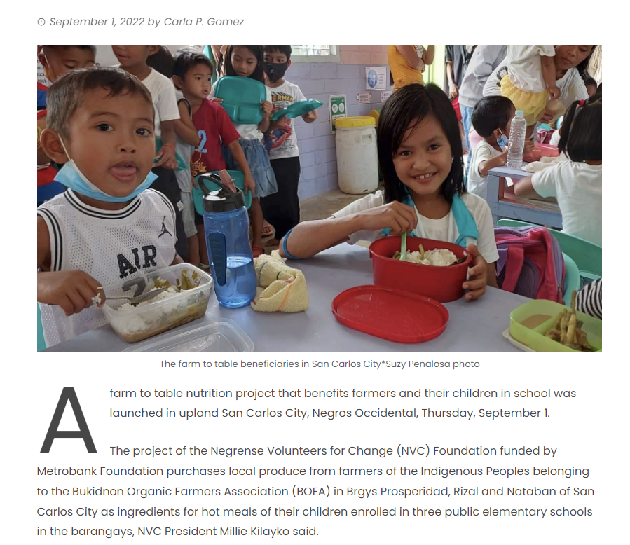 Digicast Negros: NVC Launches Farm-to-Table Nutrition Project in Negros ...