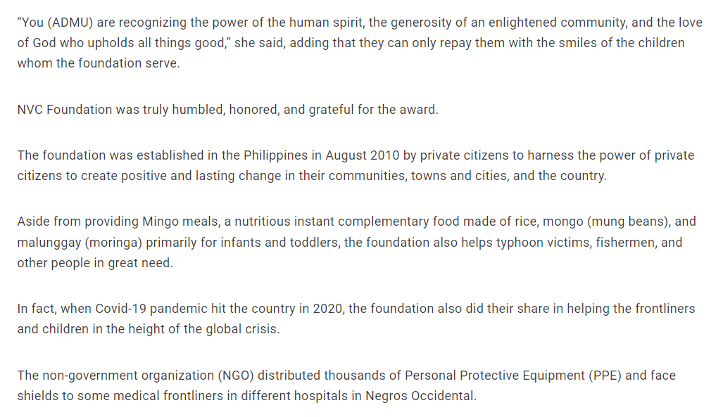 Manila Bulletin: Ateneo Honors Negrense Volunteers for Change with ...