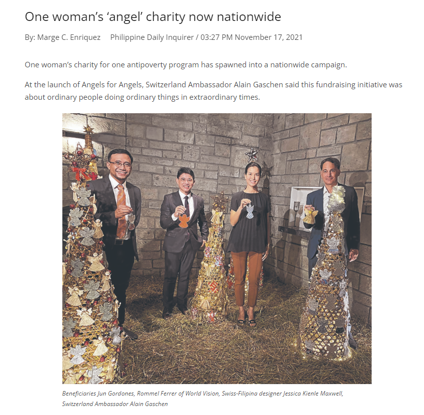 Inquirer.net: One Woman's 'Angel' Charity Now Nationwide - NVC ...